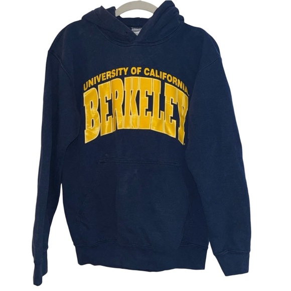 Tops | University Of California Berkeley Navy Yellow Hoodie Sweatshirt ...